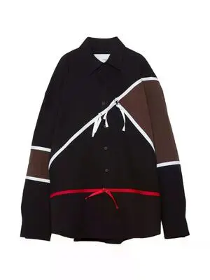 YOSHIOKUBO Zip-detail Long-sleeve Shirt - Black