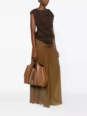 TOD'S Medium T Timeless Leather Tote Bag - Brown