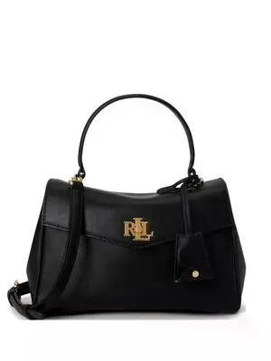 Ralph Lauren Small Farrah Leather Satchel Bag - Black