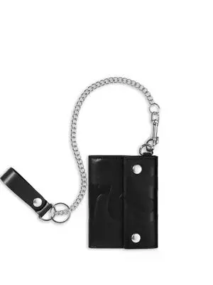 Supreme Leather Chain Wallet - Black