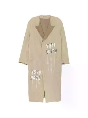 Yohji Yamamoto Single-breasted Coat - Neutrals