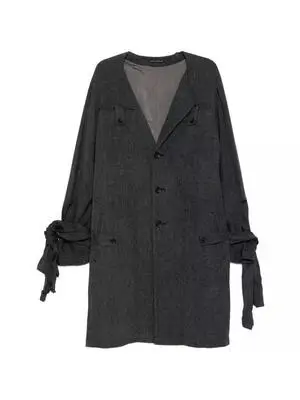Yohji Yamamoto Asymmetric Coat - Grey