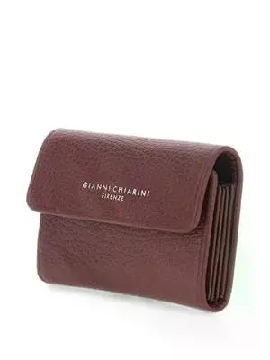 GIANNI CHIARINI Dollaro Hammered Leather Wallet - Red