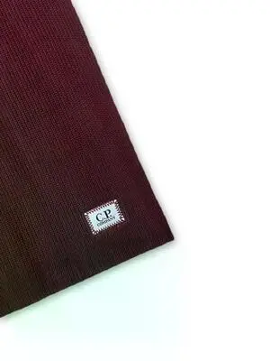 C.P. COMPANY Ribbed-knit Logo-patch Scarf