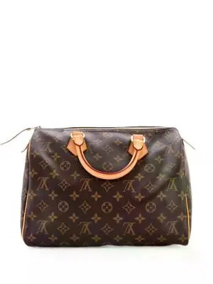 LOUIS VUITTON Speedy Handbag Monogram Canvas 30 Satchel - Brown