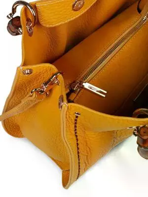 VISONA` Posillipo Bamboo-handle Tote Bag - Yellow