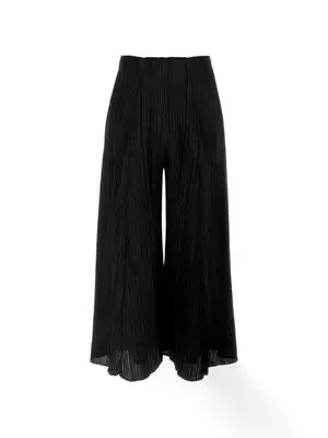 Issey Miyake Pleated Palazzo Pants - Black