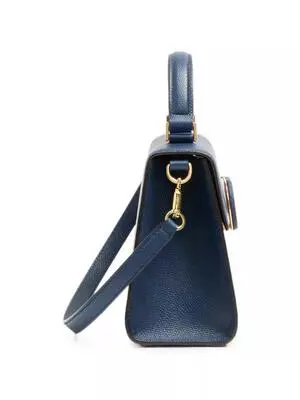 Valentino Garavani Vsling Small Handbag In Grainy Calfskin - Blue