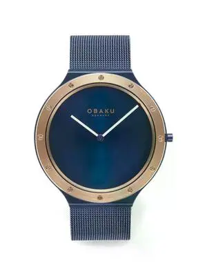OBAKU Mesh Strap Watch - Blue