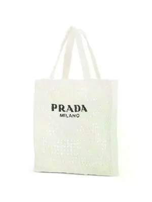 Prada Raffia Tote Bag