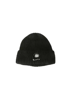 C.P. COMPANY Lens Detailed Turn-up Hem Beanie