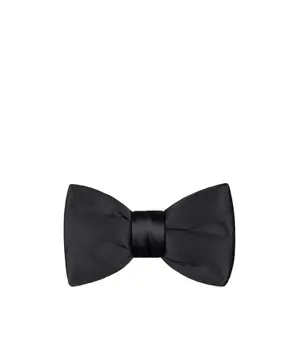 Brioni Satin Pre-tied Bow Tie - Black