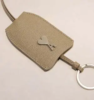 AMI Paris De Coeur Leather Keyring