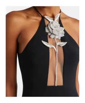 David Koma Embellished Halterneck Gown