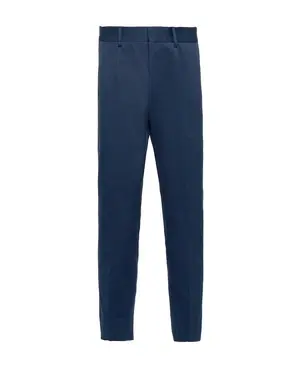 Prada Cotton Gabardine Pants - Blue