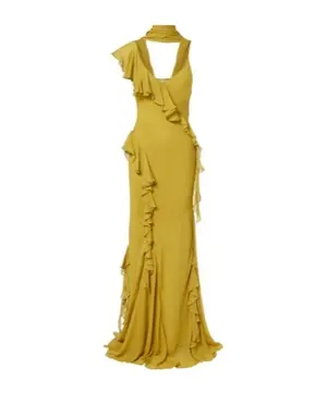 DE LA VALI Mayara Ruffled Georgette Gown