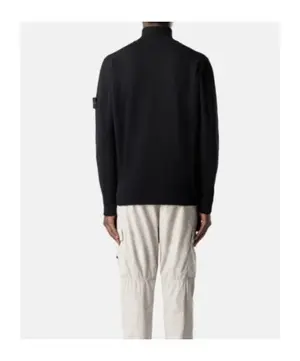 Stone Island Compass-patch Zip-neck Sweater
