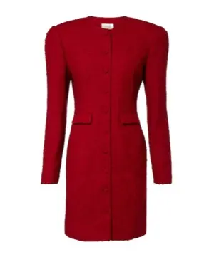 Magda Butrym Bouclé Minidress - Red