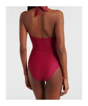 Heidi Klein Cassis Halterneck Ruched Swimsuit