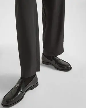 Prada Brushed Leather Loafers