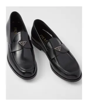 Prada Brushed Leather Loafers