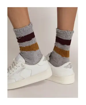 GOLDEN GOOSE Striped Ribbed Socks