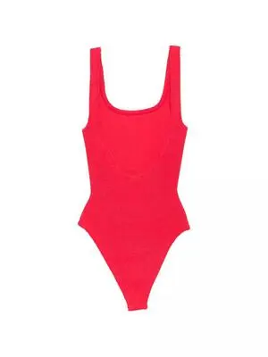 Hunza G Coverage Crinkle-effect Square-neck Swimsuit