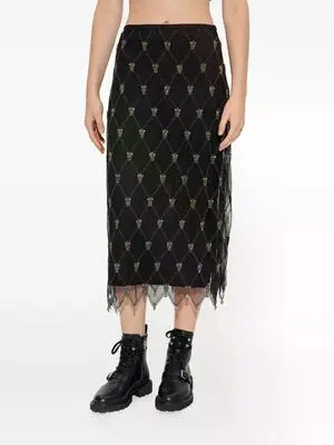 ALLSAINTS Ilka Beaded Midi Skirt