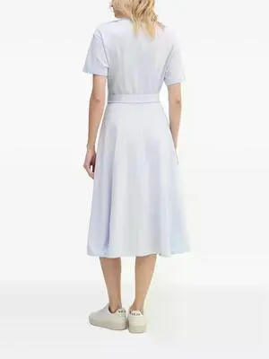 Lacoste Belted Piqué Midi Dress