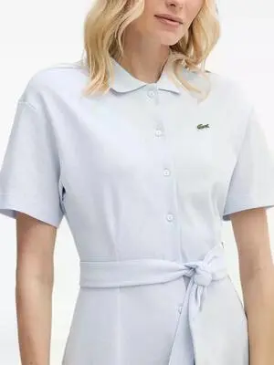 Lacoste Belted Piqué Midi Dress