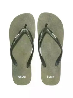 BOSS Logo Print Flip Flops