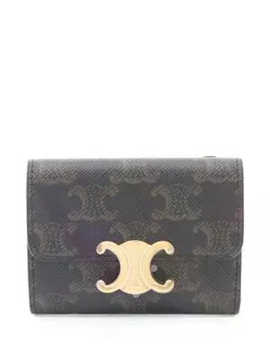 Celine 2020s Triomphe Wallet - Black
