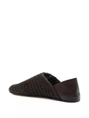 JW Anderson Woven-leather Mules - Brown