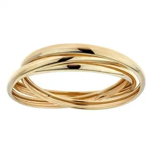 ZAHAV JEWELRY 10k Solid Triple Band Stacking Ring - Gold