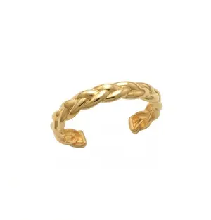 ZAHAV JEWELRY 10k Solid Twisted Toe Ring - Gold