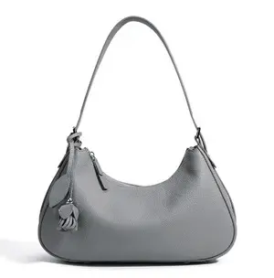 PRENELOVE Gaspe Genuine Leather Handbag - Grey