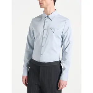 Manière De Voir Tom Refined Slim Fit Shirt - Blue