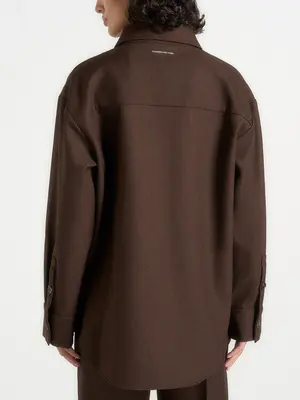 Manière De Voir Oversized Tailored Shirt - Brown