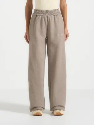 Manière De Voir Two Tone Wide Leg Popper Joggers - Beige