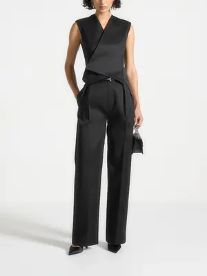 Manière De Voir Julie Pleat Front Trousers - Black