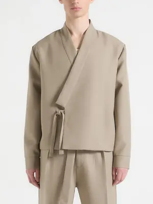 Manière De Voir Robin Textured Wrap Jacket