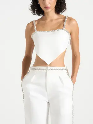 Manière De Voir Embellished Handkerchief Top