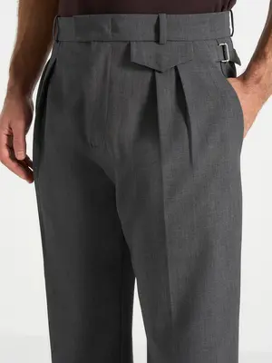 Manière De Voir Pierre Straight Leg Pleat Front Trousers