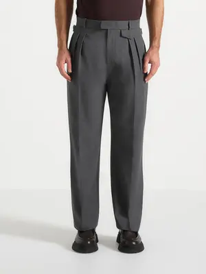 Manière De Voir Pierre Straight Leg Pleat Front Trousers
