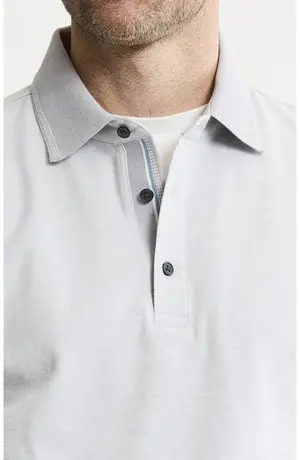 JACHS Luxe Brushed Knit Polo - Stone