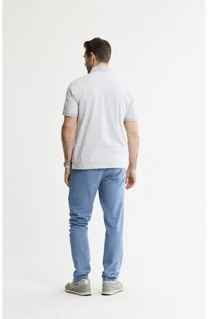 JACHS Luxe Brushed Knit Polo - Stone