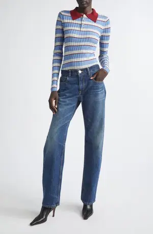 Brandon Maxwell The Beau Classic Straight Leg Jeans