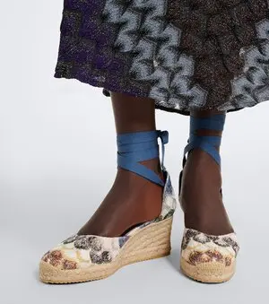 Missoni Eva Lame Espadrille Wedges - Multicoloured