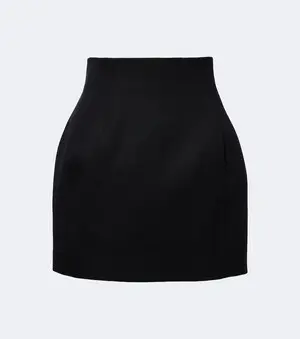 MUGLER High-rise Wool Miniskirt