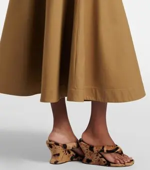Balenciaga Cotton Twill Midi Skirt
